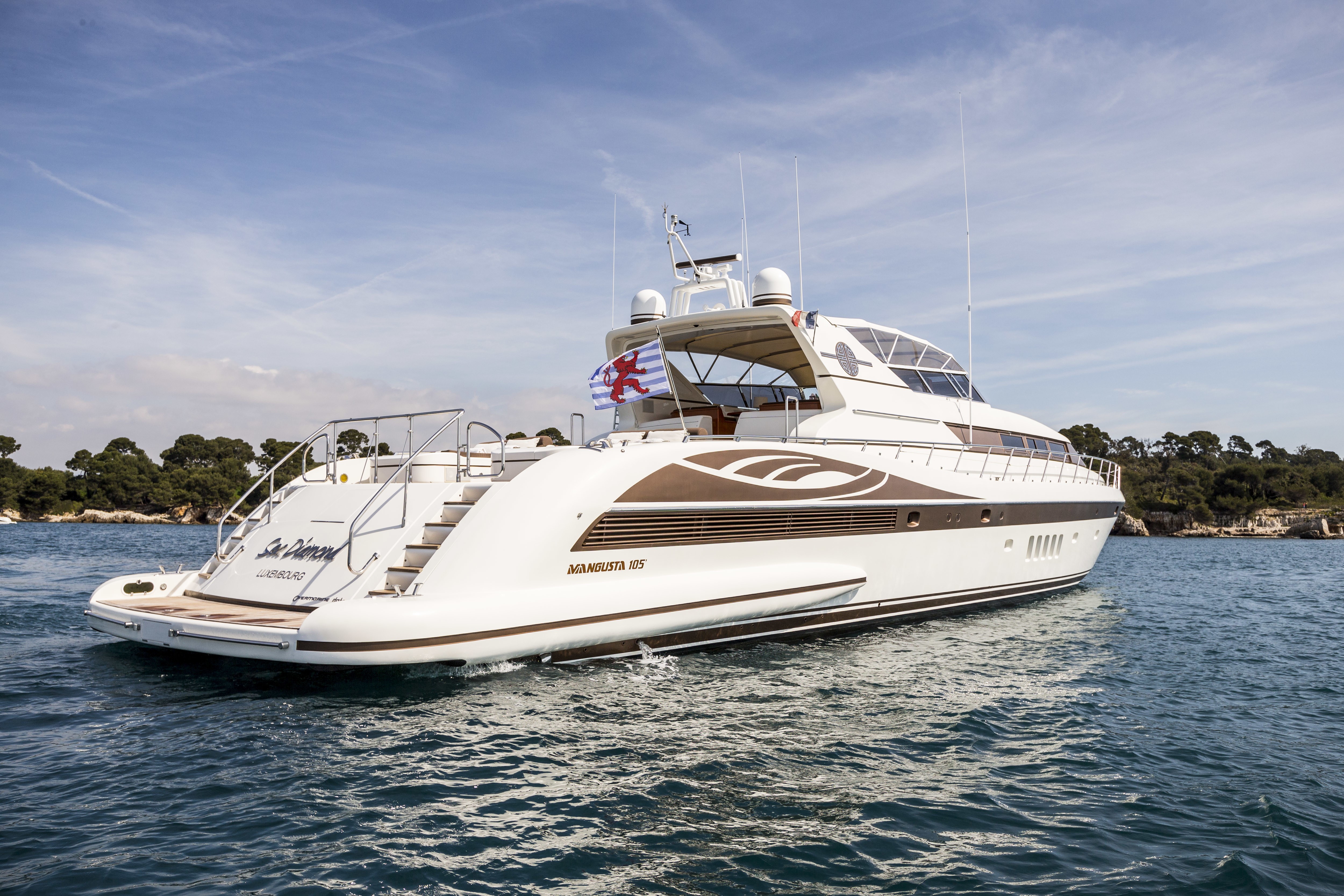 Yacht SEA DIAMOND, Overmarine Mangusta (Rodriguez Group) | CHARTERWORLD ...